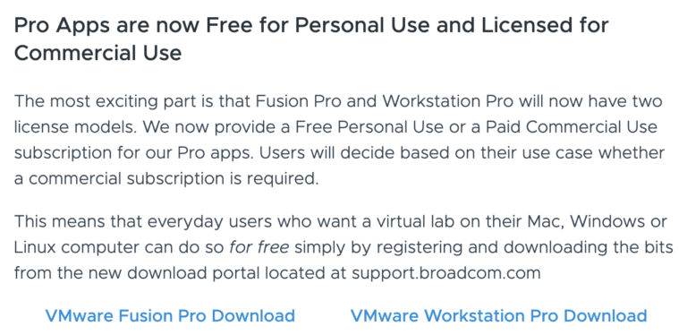 VMware FusionとWorkstationのPro版が無料化に！ | K’s-Fan